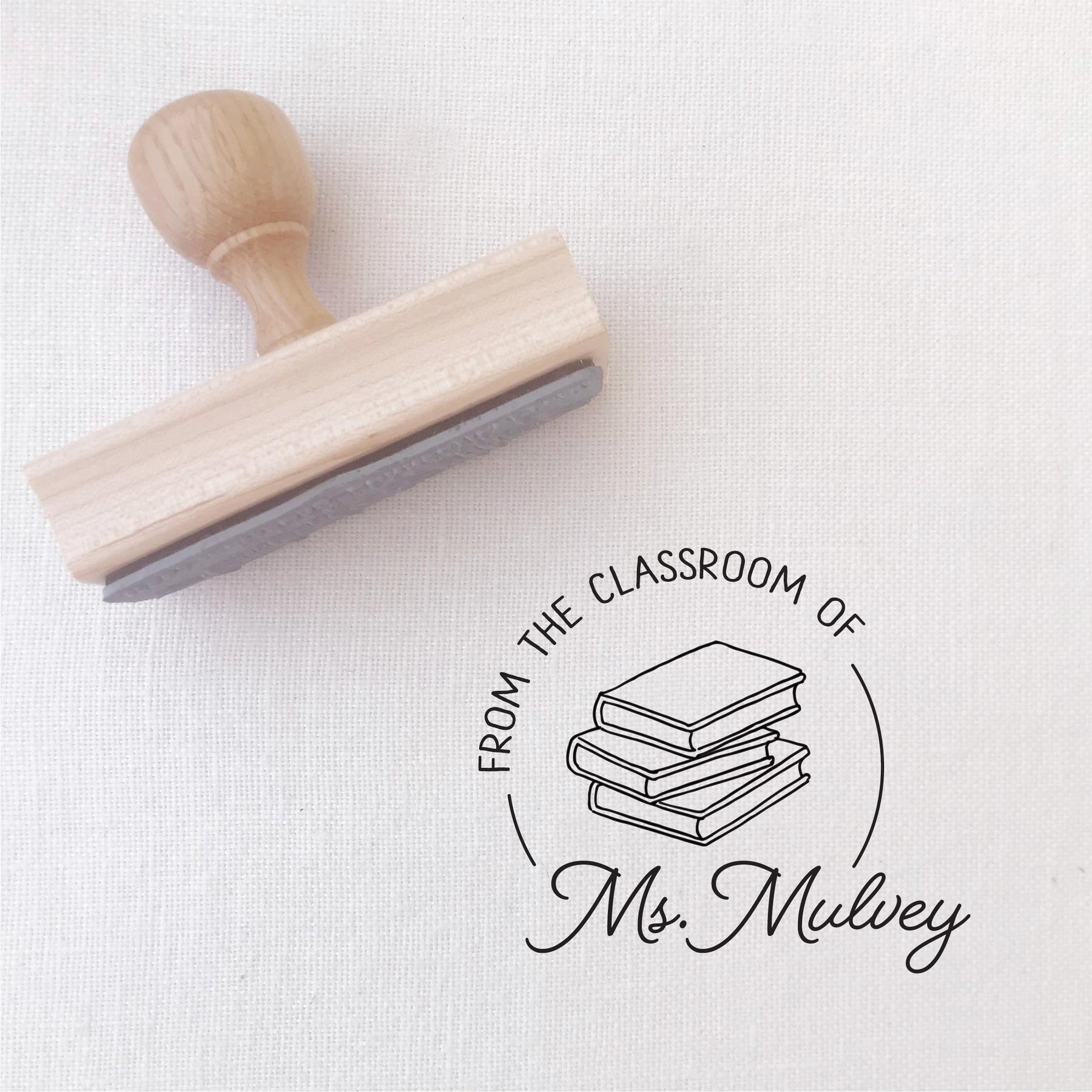 ‘FROM THE CLASSROOM OF’ TEACHER STAMP - BOOK DESIGN – Heirloom Seals