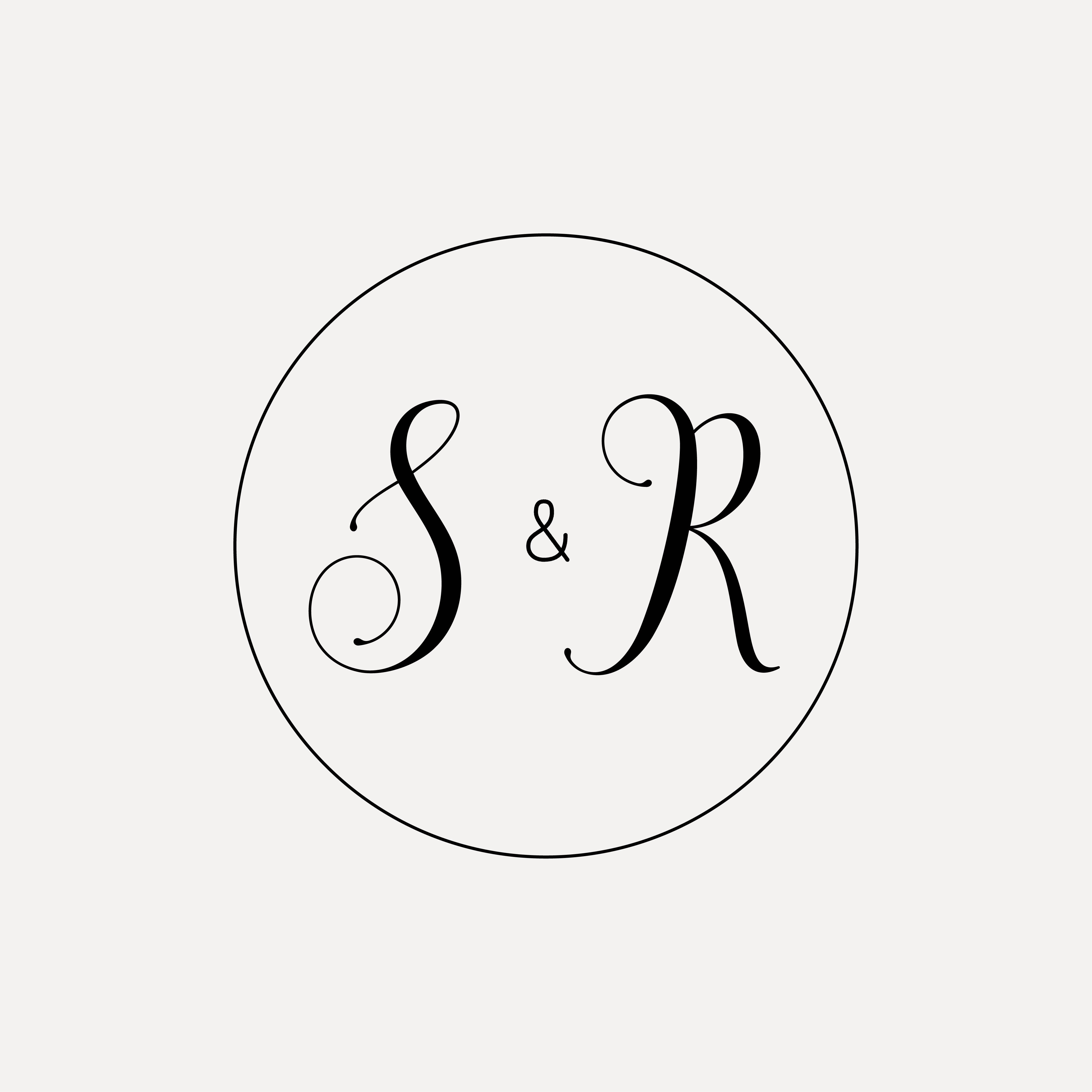 Minimal Script Wedding Monogram - Kaylee – Heirloom Seals