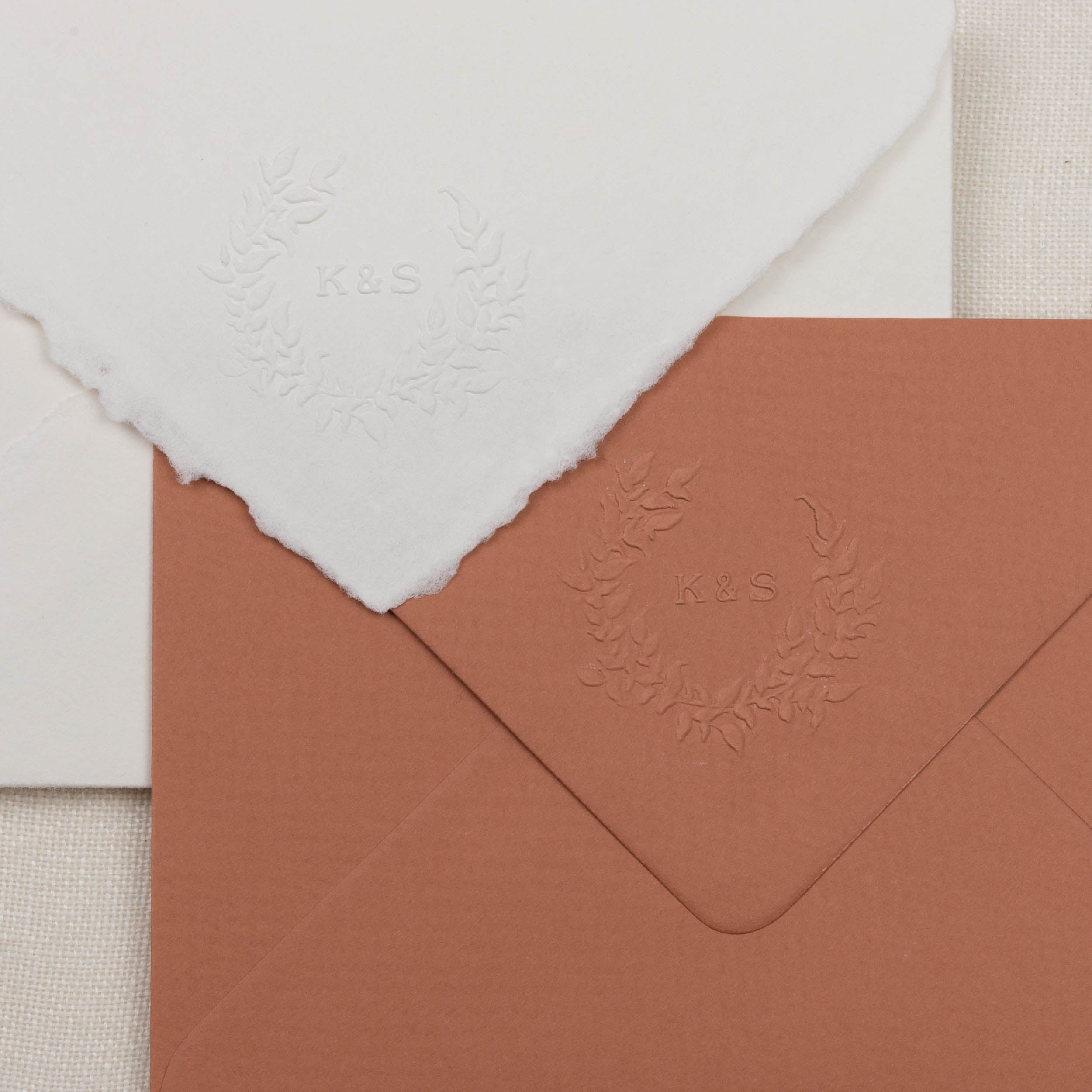 FALLING LEAVES MONOGRAM EMBOSSER - AMBER – Heirloom Seals