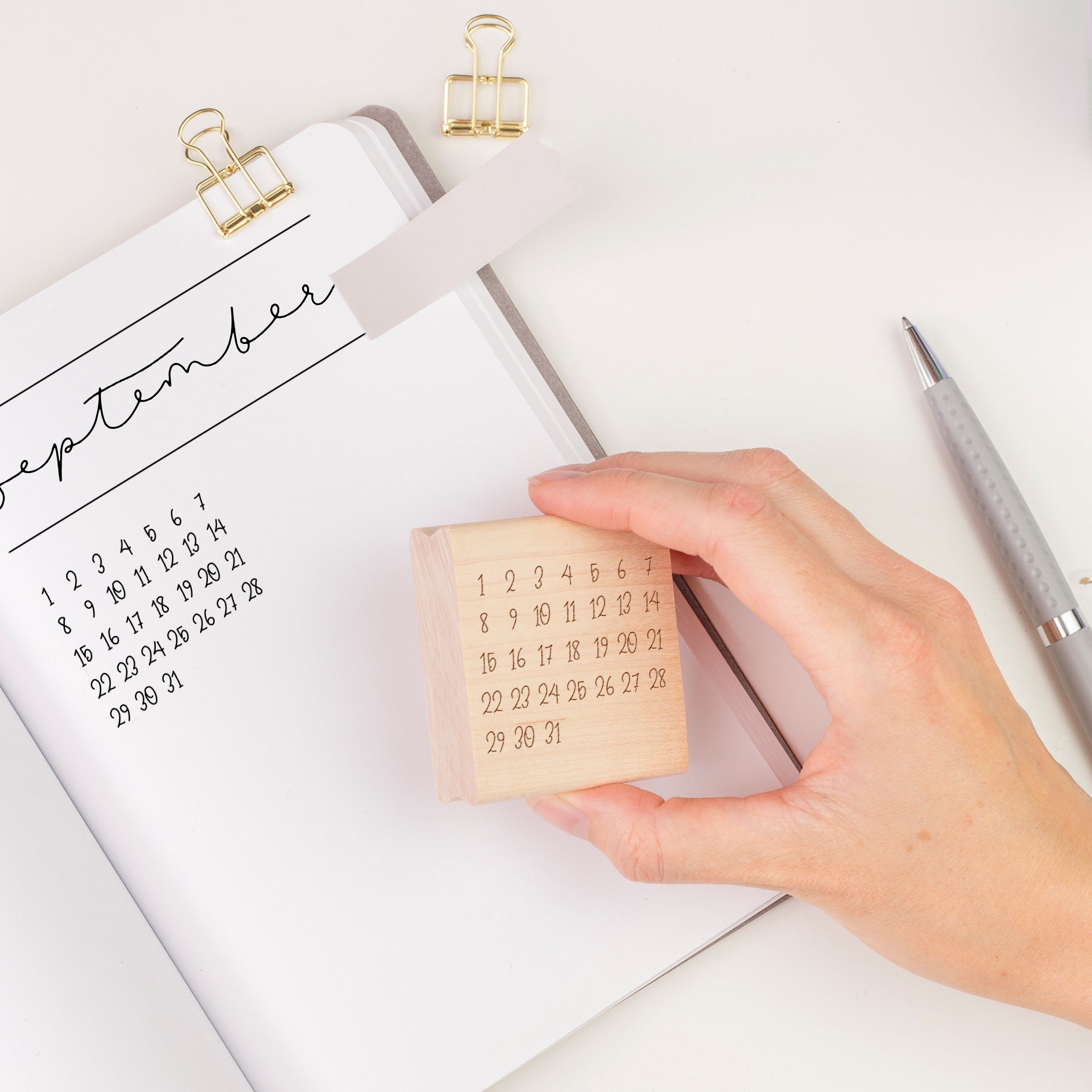 CALENDAR RUBBER STAMP - JOURNAL – Heirloom Seals