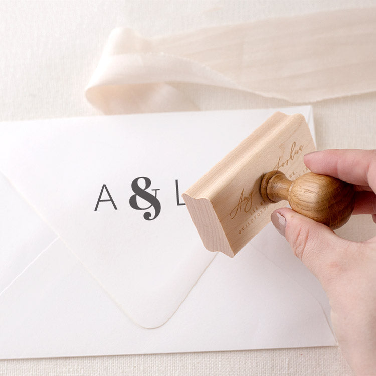 Monogram Rubber Stamps Personalised Monogram Rubber Stamp — Hot Dot