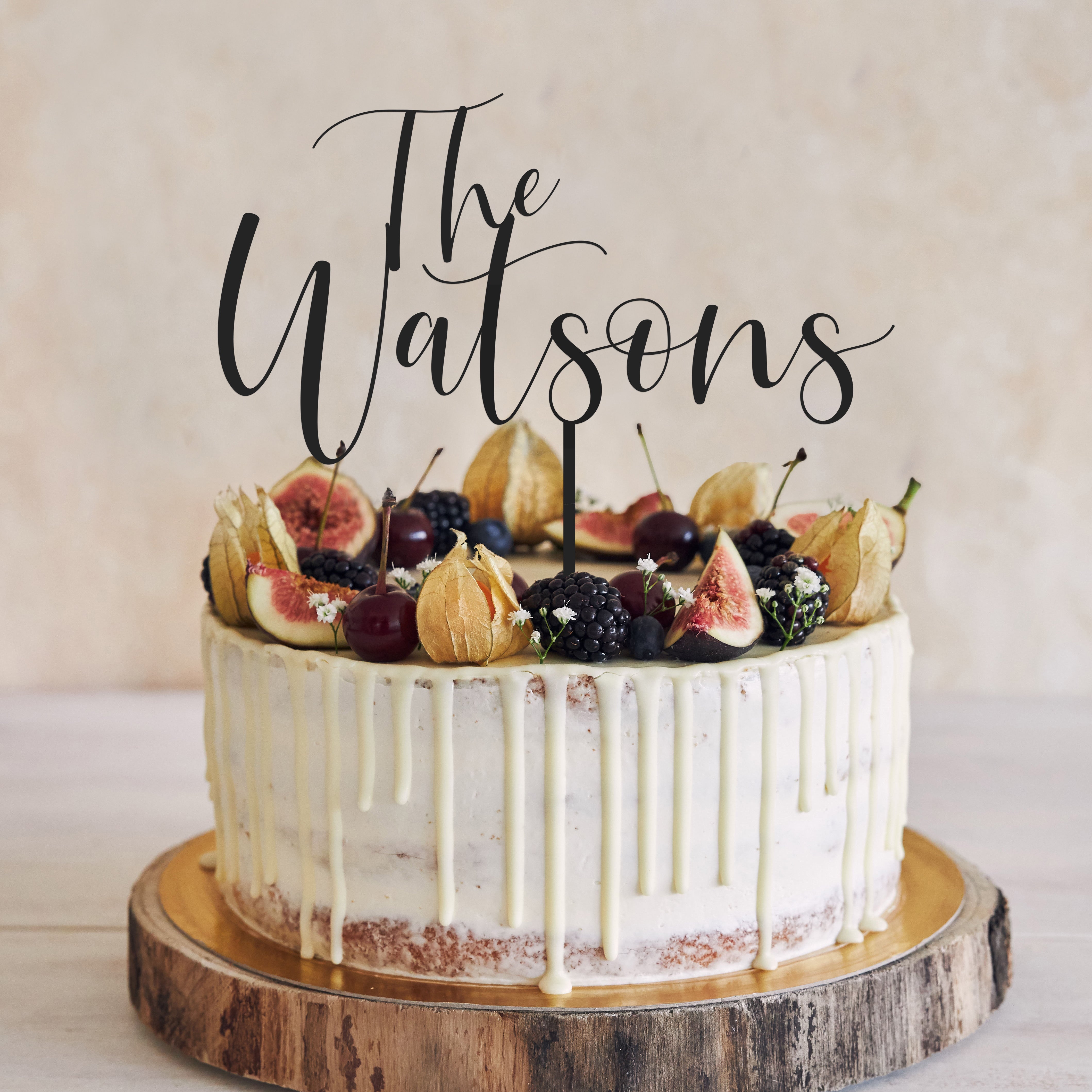 Script Wedding Cake Topper - HM01 – Heirloom Seals